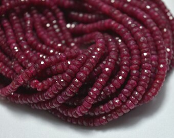 Natural ruby beads | Etsy