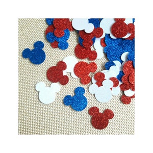Patriotic Mickey Mouse. Mickey Mouse Confetti. Mickey Mouse Party Decor ...