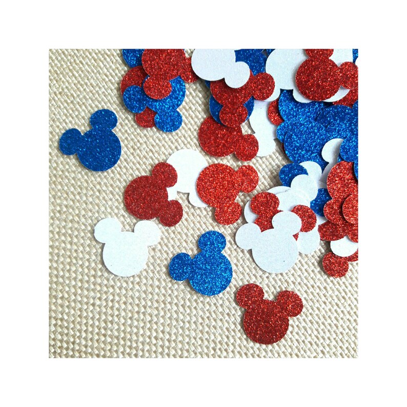 Mickey Mouse Patriotic Confetti – Red, White, Blue Glitter Table ...