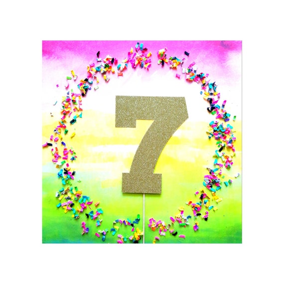 7 Cake Topper. Seven Cake Topper. Number Seven. Seven. Seven ...