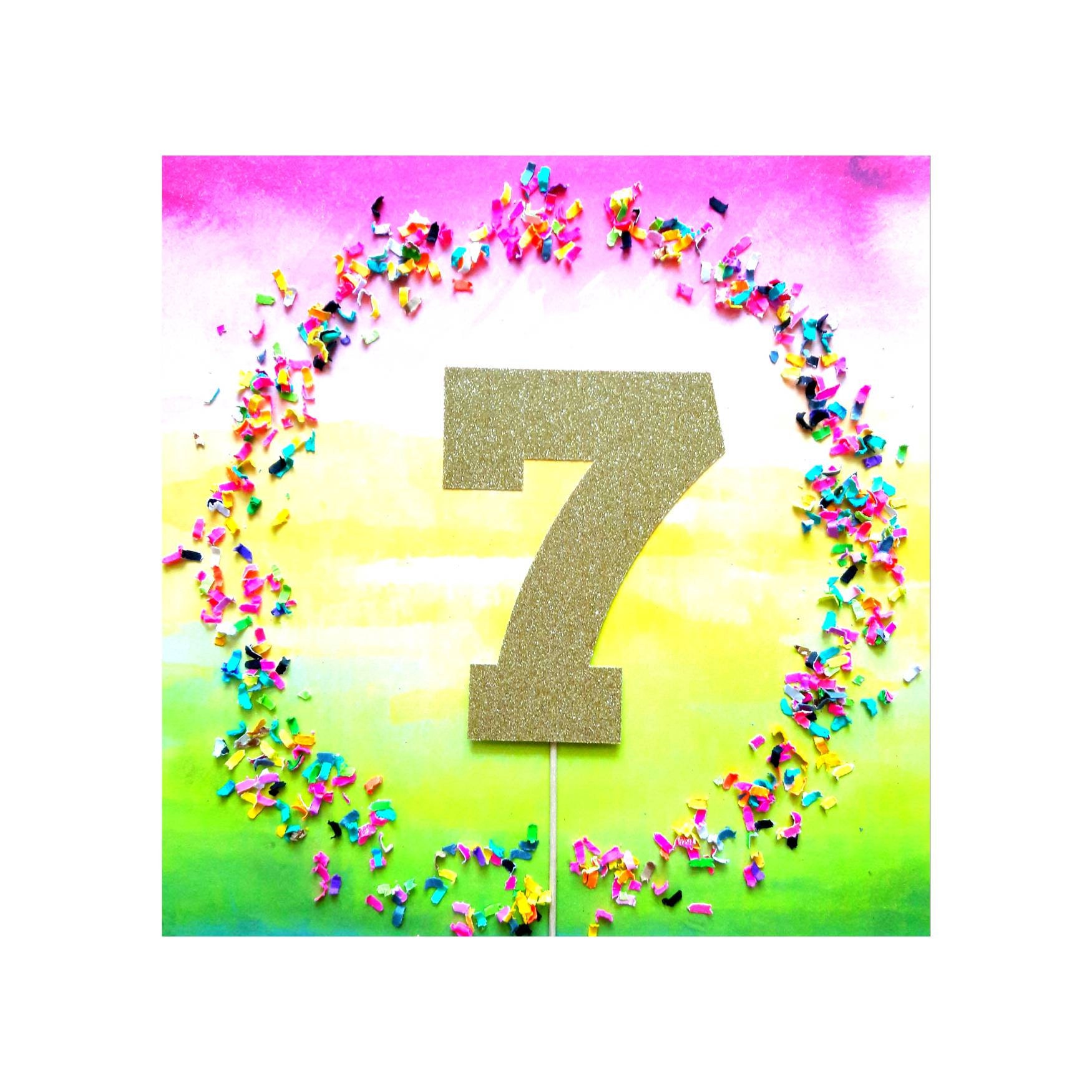 7 Cake Topper. Seven Cake Topper. Number Seven. Seven. Seven | Etsy