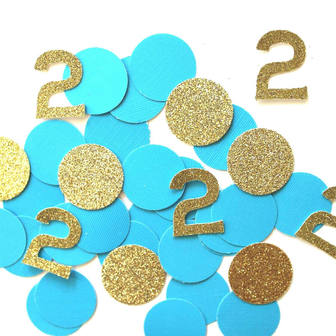 Two Confetti. 2nd Birthday. Birthday Confetti. Birthday Table Scatter ...