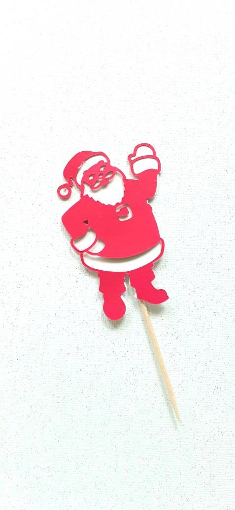 Santa Claus Cake Topper. Christmas Cake Topper. Christmas - Etsy Israel