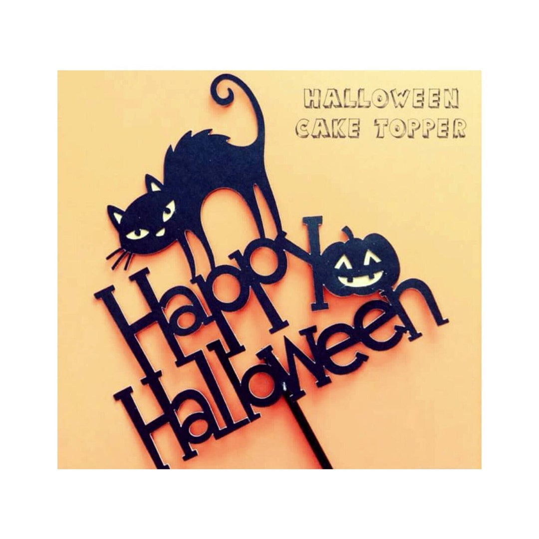 Happy Halloween Cake Topper. Halloween Party. Halloween Decor. Pumpkin ...