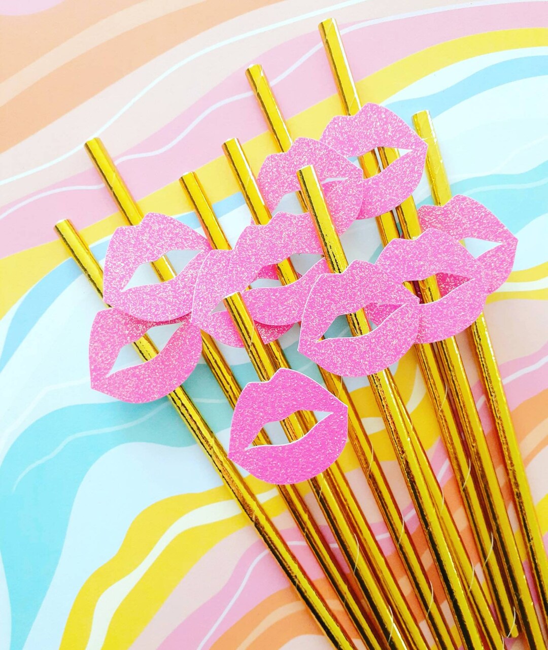 Valentines Day Straws. Valentines Day Party Decorations. Valentines Day ...