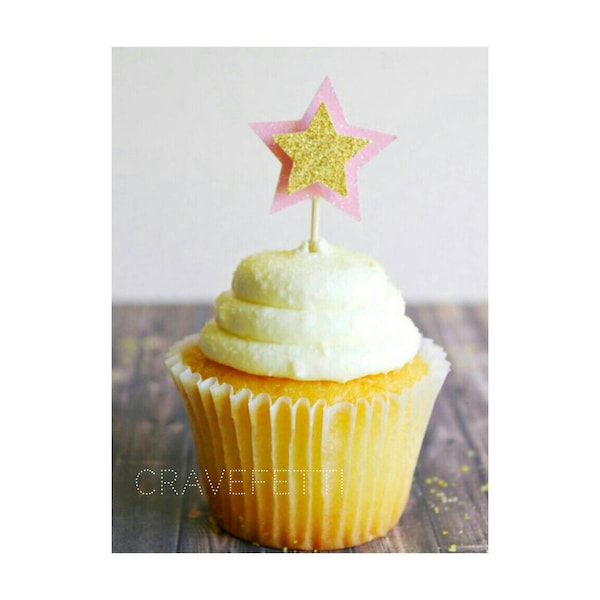 Star Cupcake Toppers - Etsy