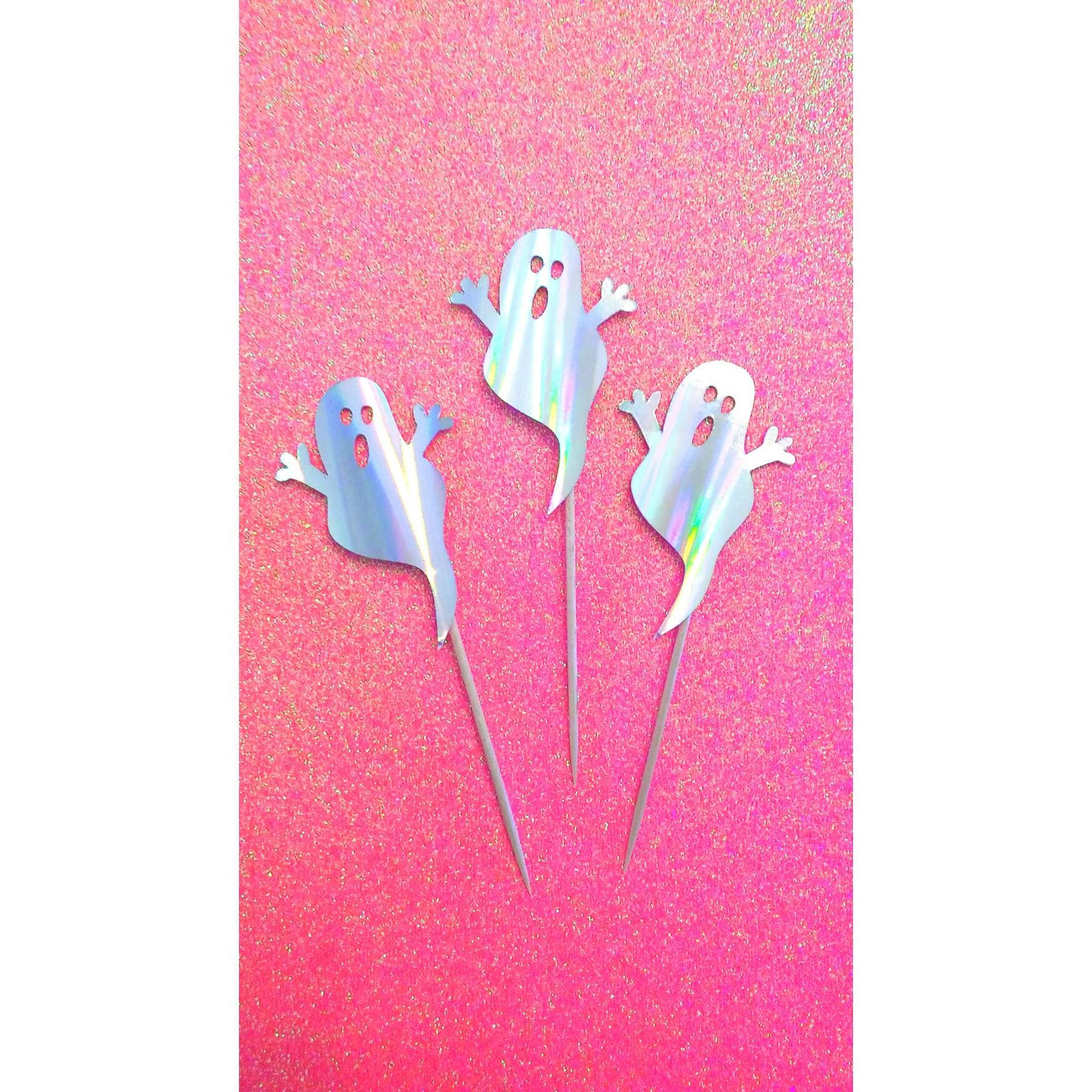 Pink Halloween. Pastel Halloween. Ghost Cupcake Toppers. - Etsy