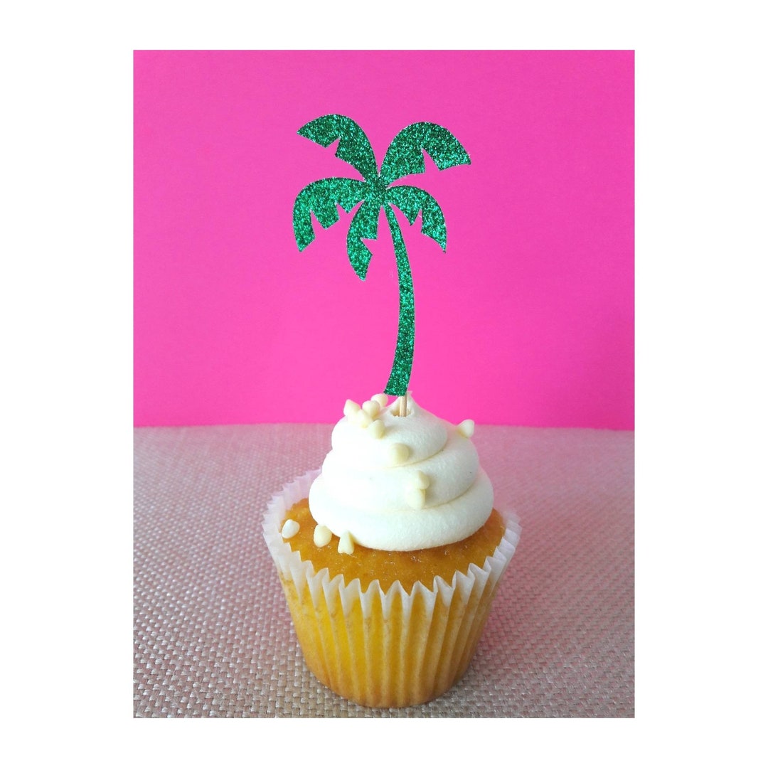 Palm Tree Cupcake Toppers. Palm Tree Theme. Palm Tree Birthday ...