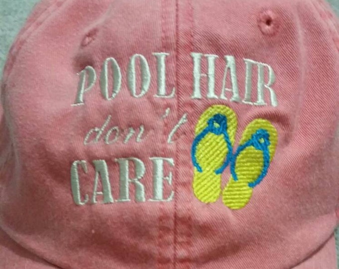 Pool Hair Don't Care Baseball Hat - Etsy