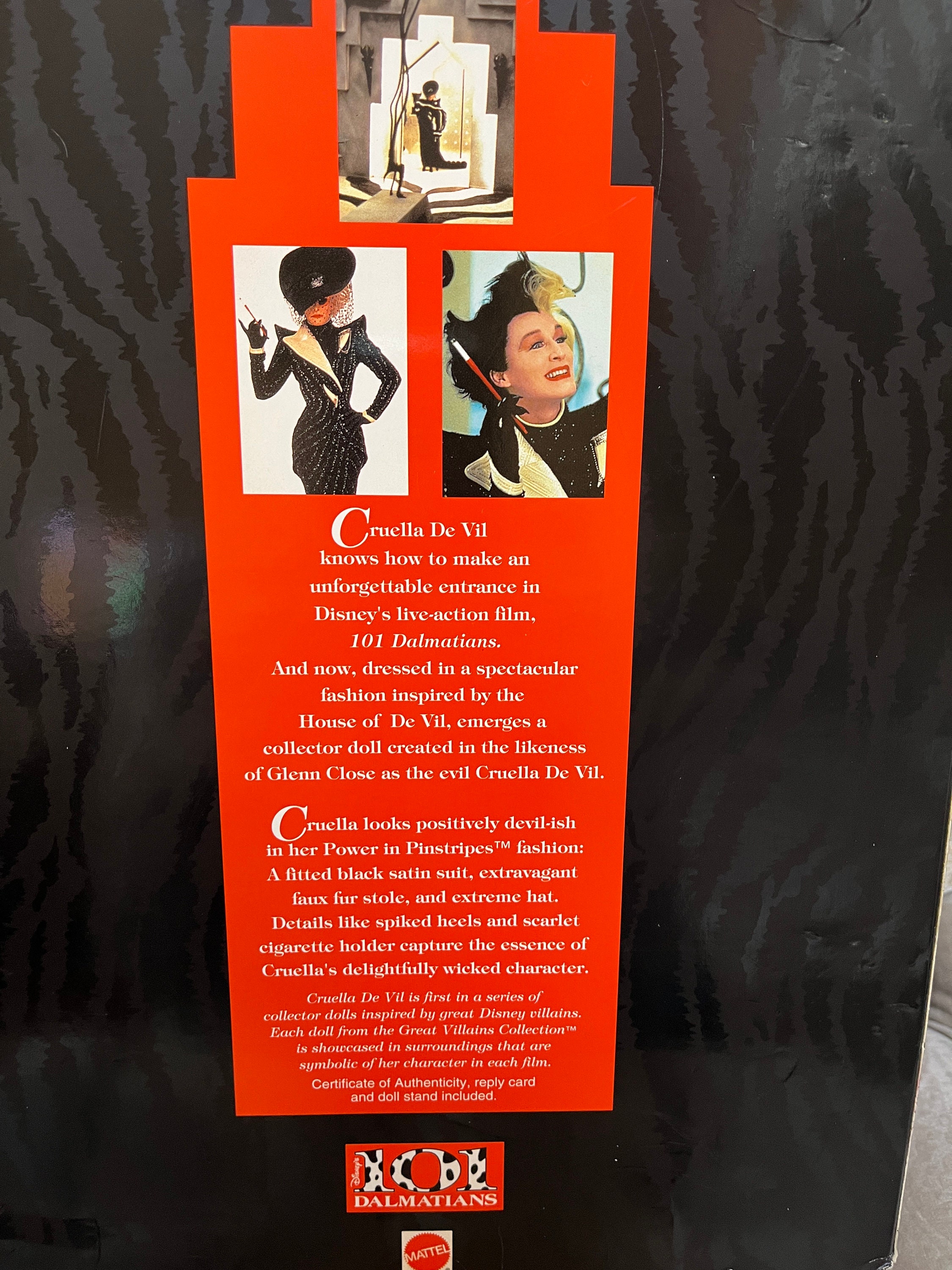 NIB Vintage Cruella De Vil Barbie, Disneys 101 Dalmatians, Great ...