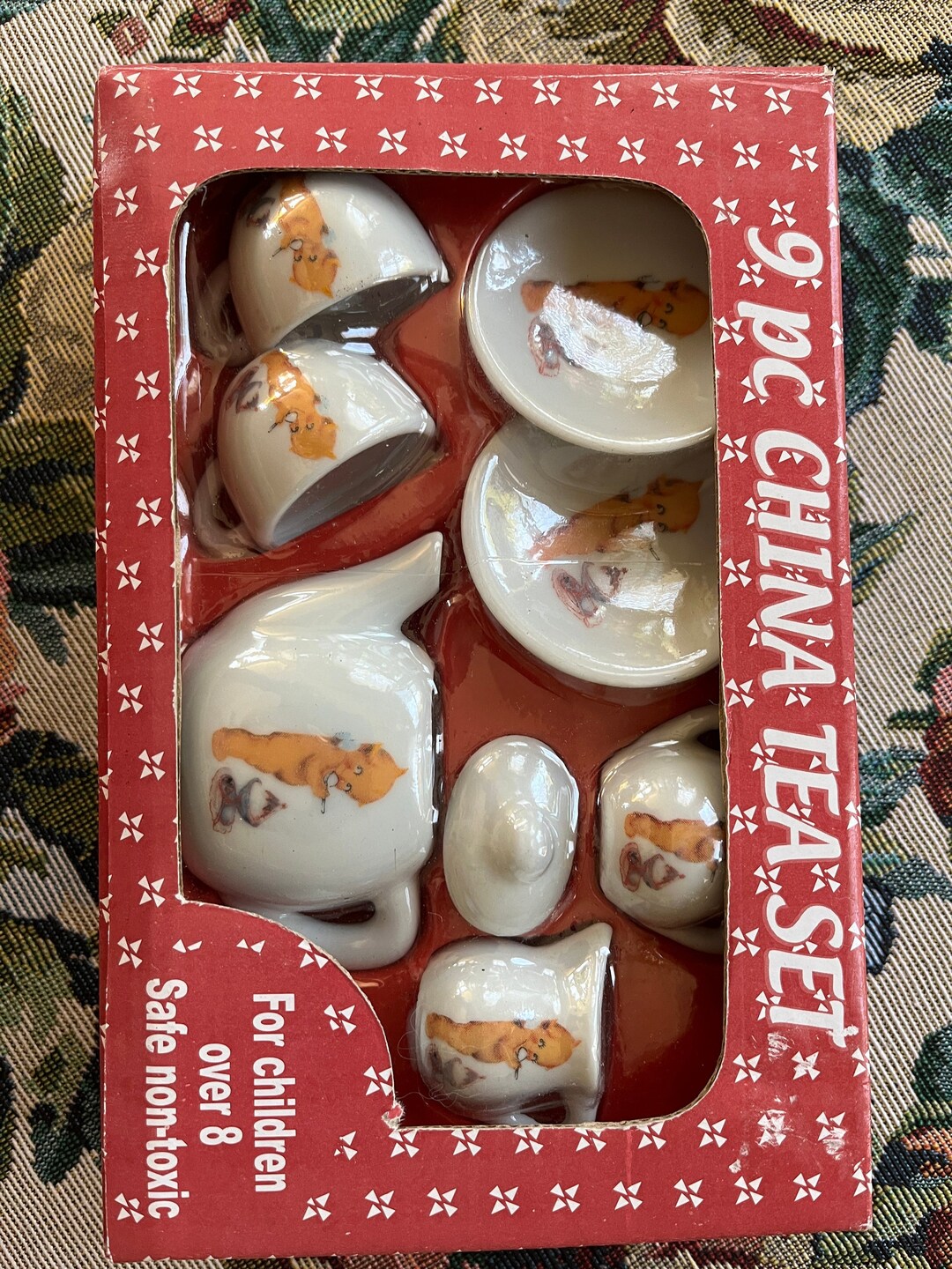 Vintage, Rare Find. ADORABLE, 9 Piece Cupid Doll China Tea Set. 1998 B ...