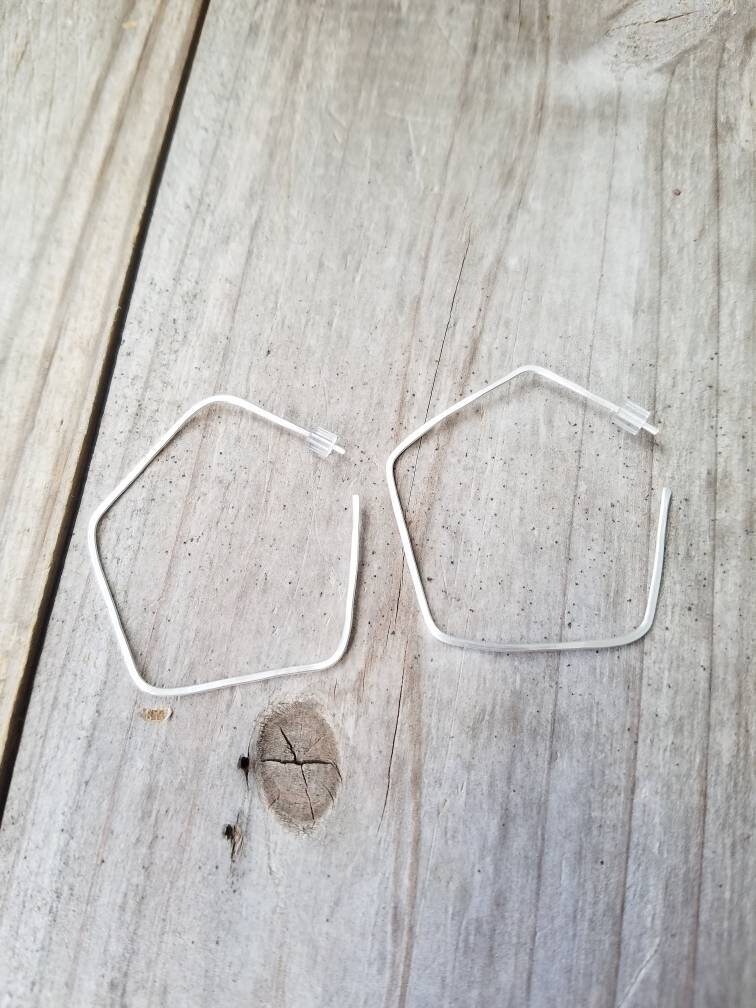 Sterling silver geometric shapes | Etsy