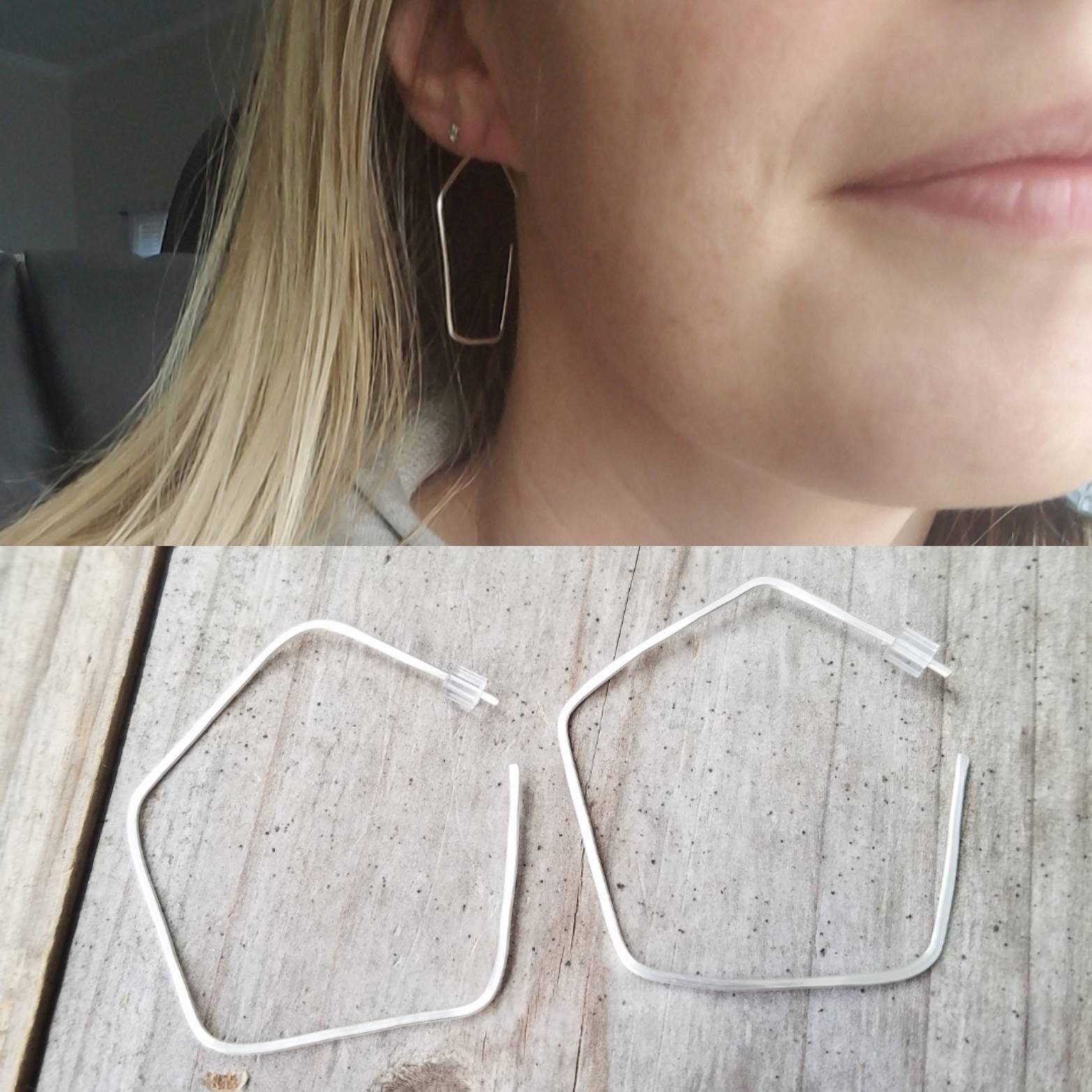 Sterling silver geometric shapes | Etsy