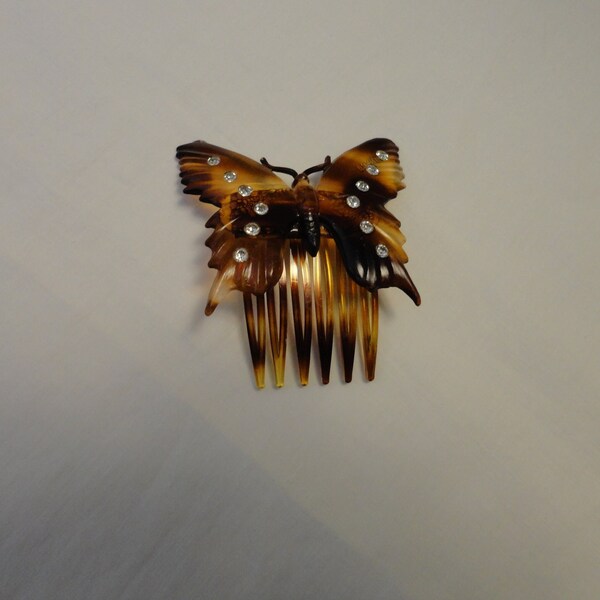 French Hair Comb Butterfly - Etsy