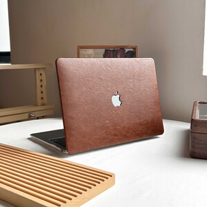 Chestnut Brown Leather Case for All New MacBook M4 Air 13" 2025 A2681 ...