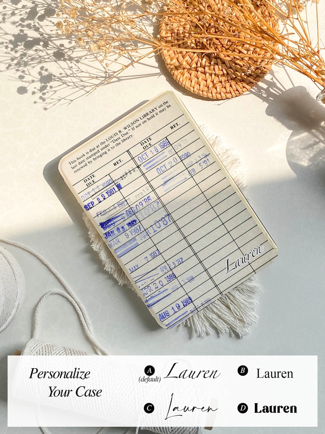 Retro Library Due Date Cards All New Kindle Paperwhite Case, Kindle ...