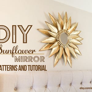 DIY Paper Sunflower / Sunburst Mirror - DIGITAL FILE - Etsy