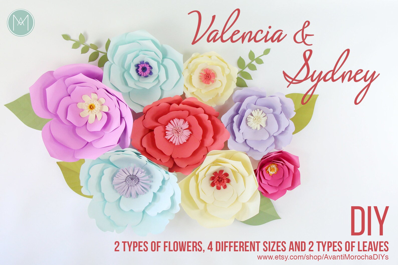 DIY Giant Paper Flower Patterns & Video Tutorial Valencia and Sydney ...