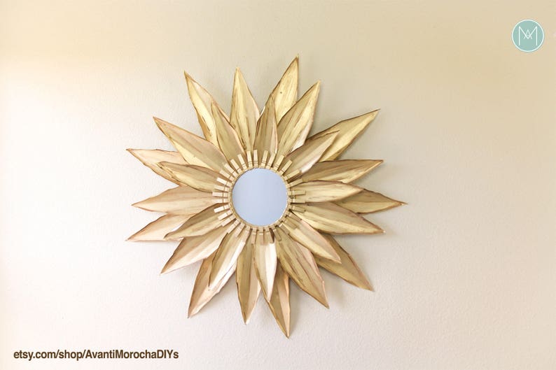 DIY Paper Sunflower / Sunburst Mirror DIGITAL FILE - Etsy
