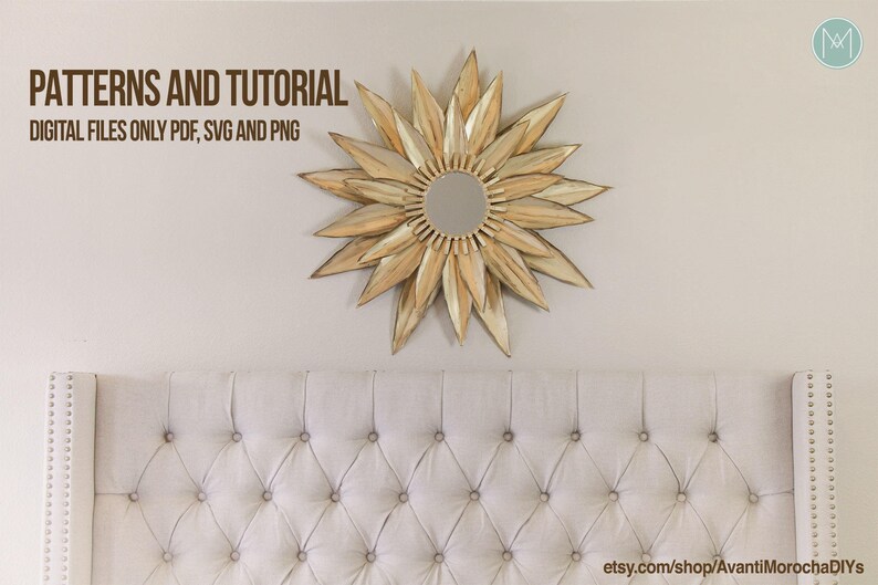 DIY Paper Sunflower / Sunburst Mirror DIGITAL FILE - Etsy
