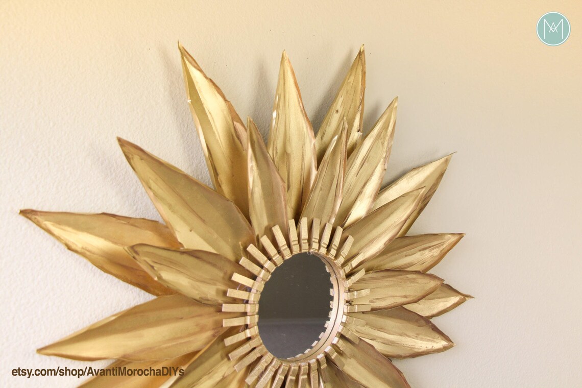 DIY Paper Sunflower / Sunburst Mirror DIGITAL FILE - Etsy