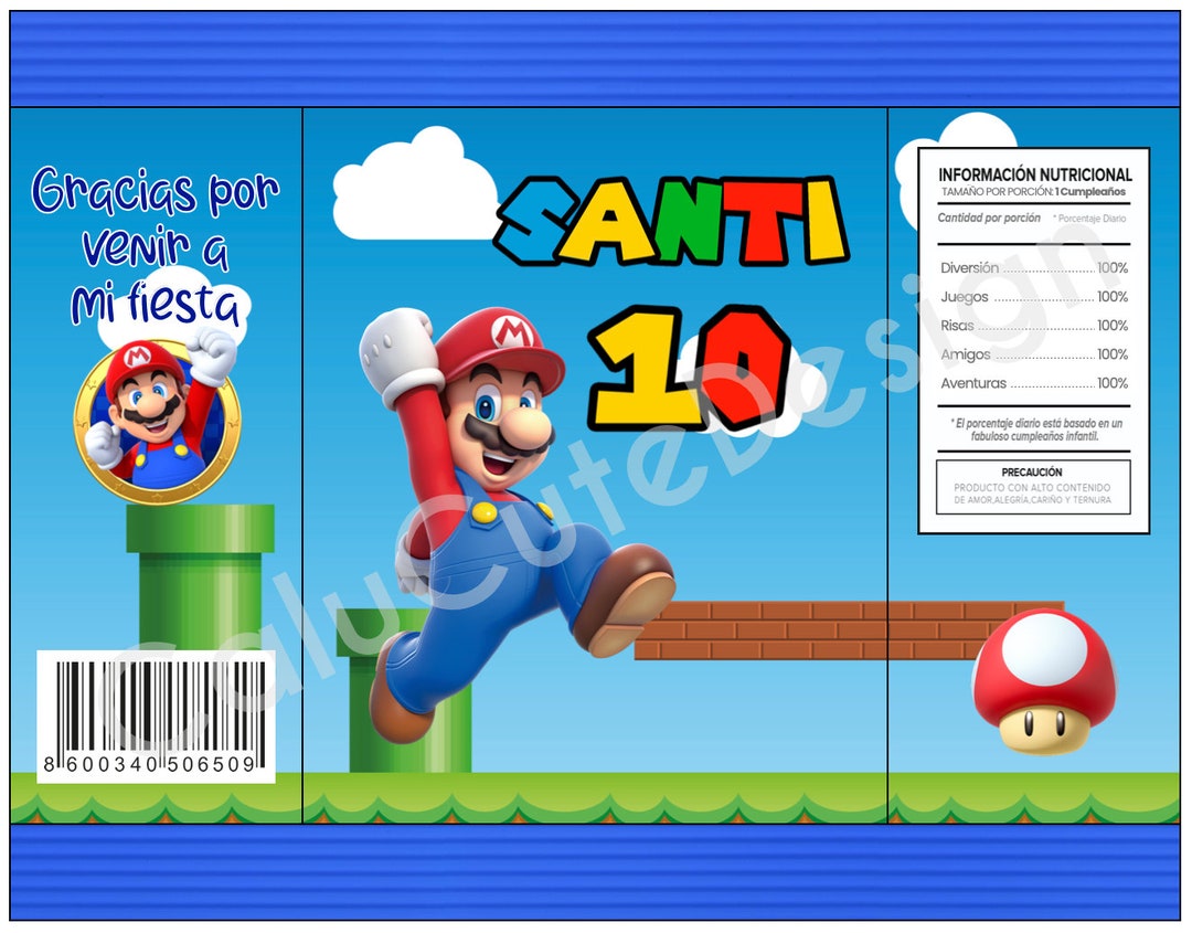 Mario Bros. Chip Bag - Etsy