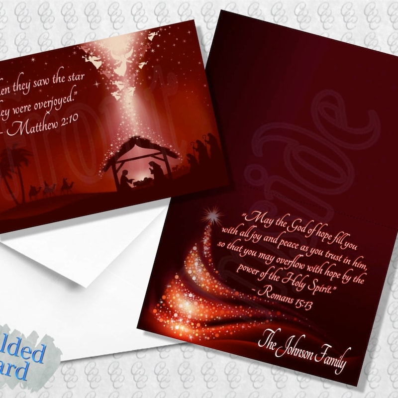Religious Christmas Cards - Etsy