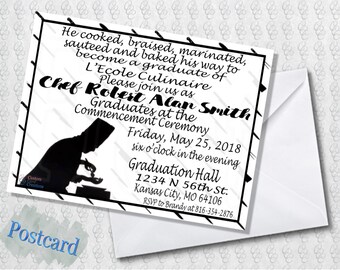 Chef Graduation Card - Etsy