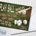 Baseball Invitation Folded Card Postcard - Etsy