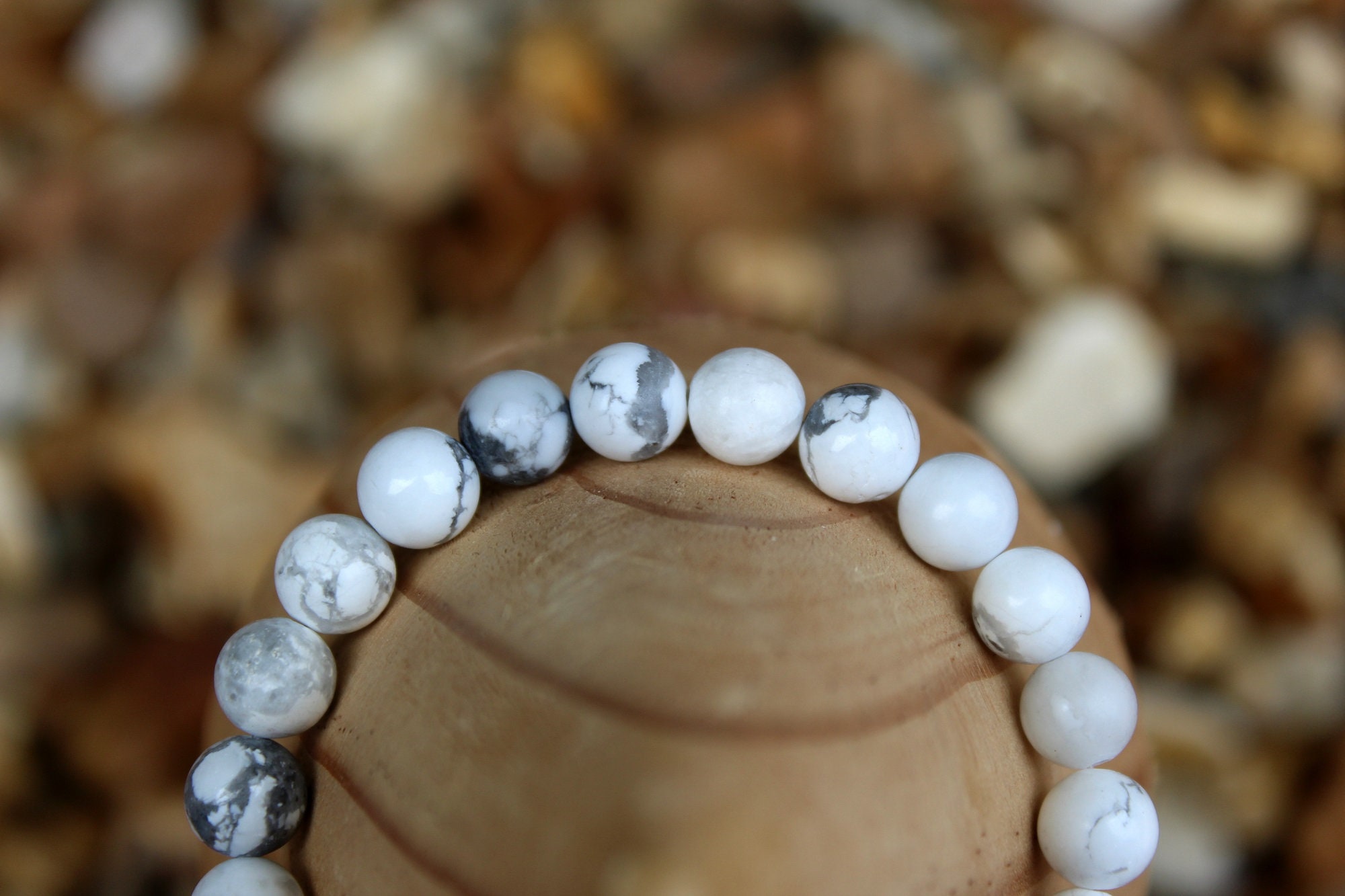 White Howlite Bracelet Howlite Bracelet Yoga Bracelet White | Etsy