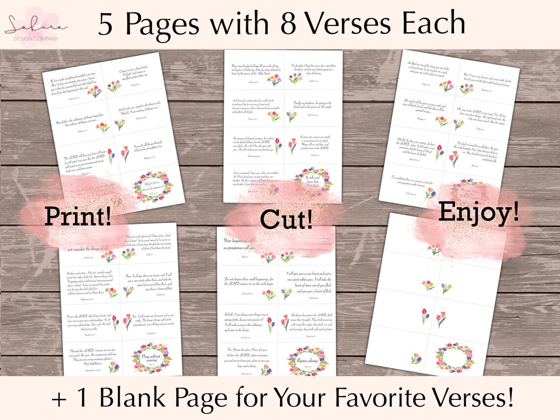 40 Encouraging Scripture Cards for New Beginnings & New - Etsy