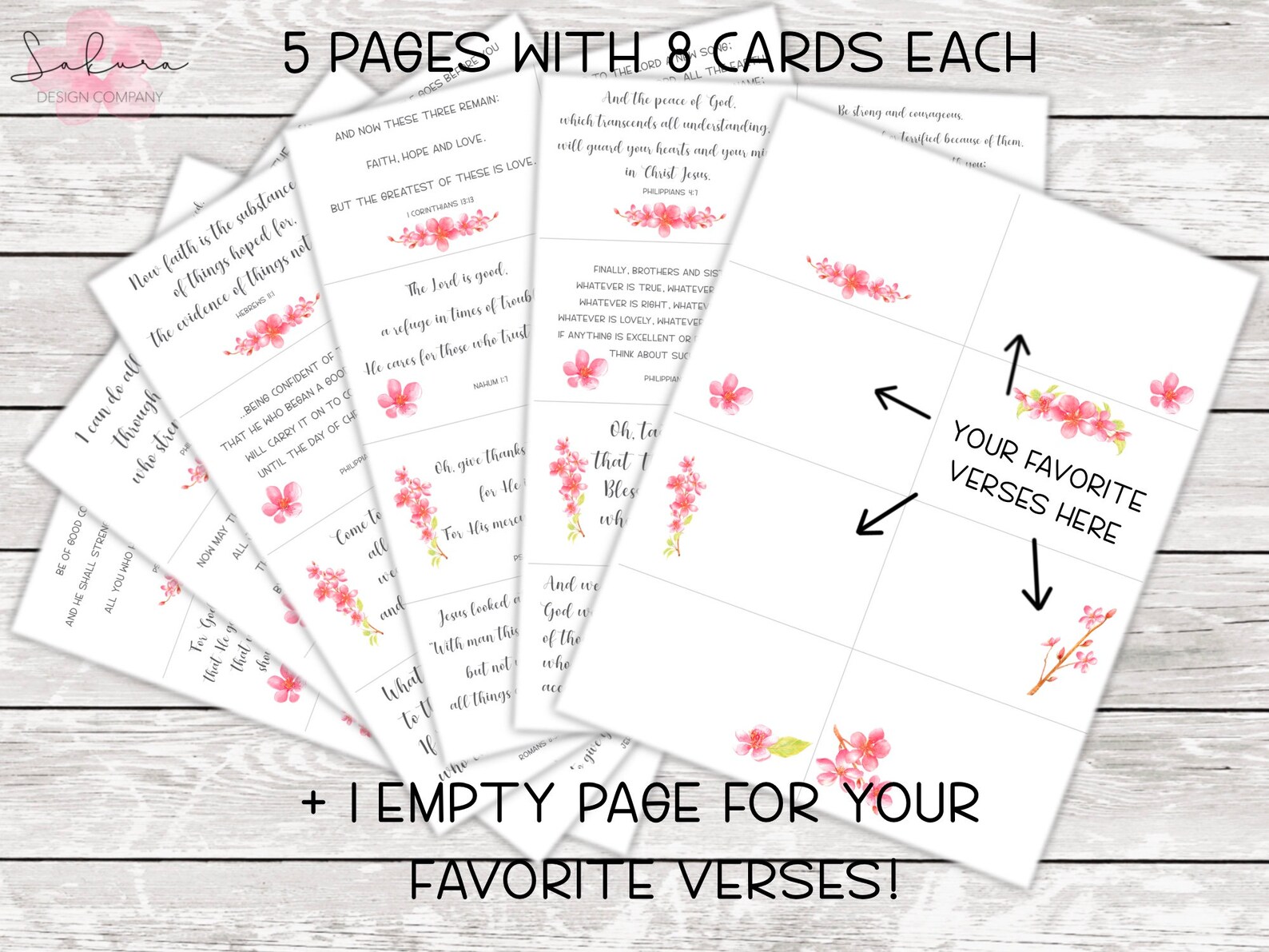 Printable Bible Verse Scripture Cards 40 Encouraging Bible - Etsy