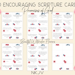 40 NKJV Scripture Cards | Promises of God | Printable Bible Memory ...