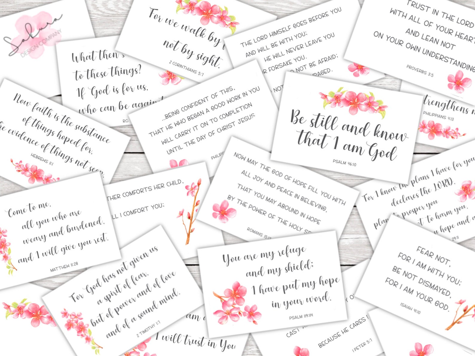 Printable Bible Verse Scripture Cards 40 Encouraging Bible - Etsy