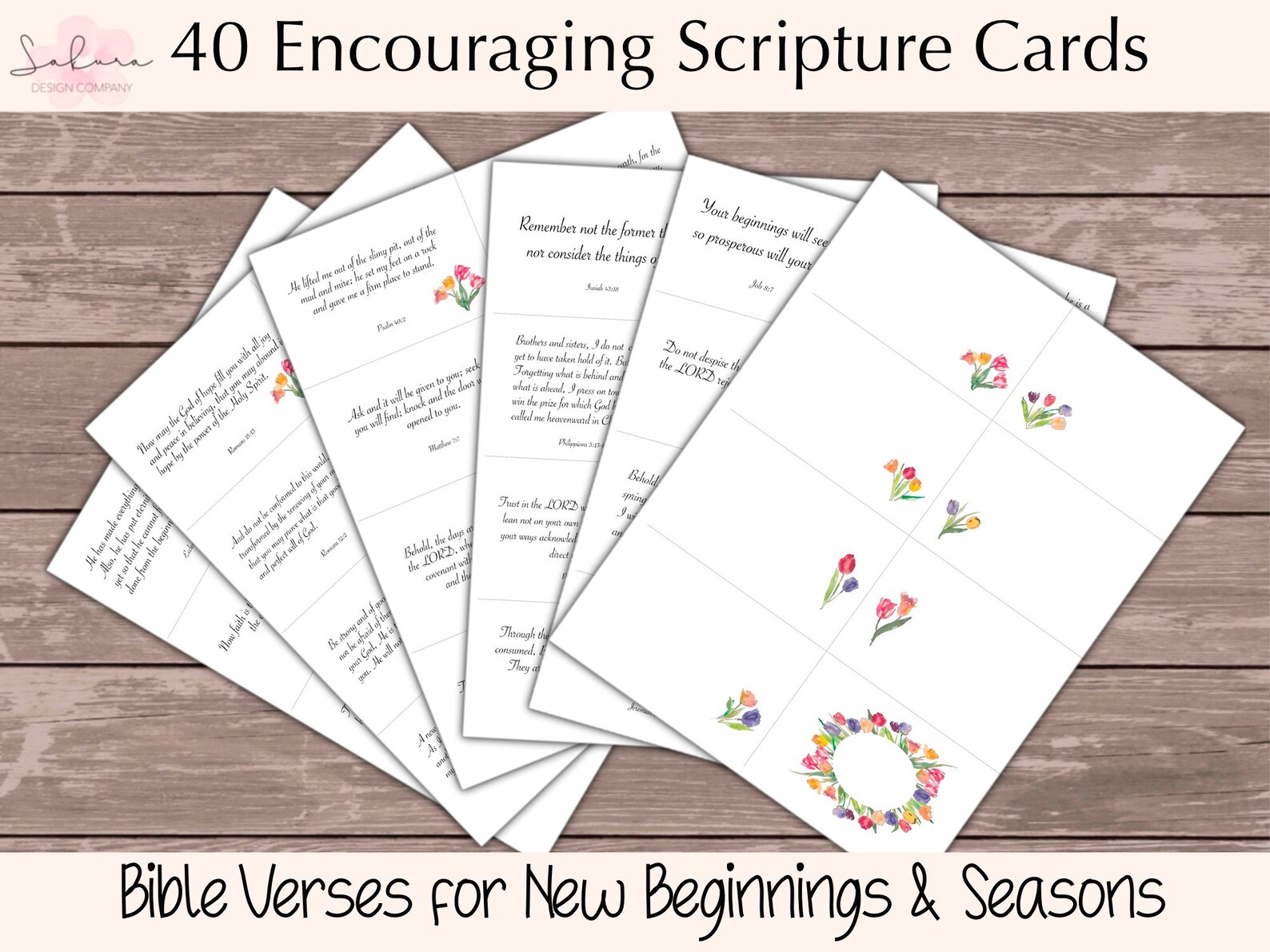 40 Encouraging Scripture Cards for New Beginnings & New - Etsy