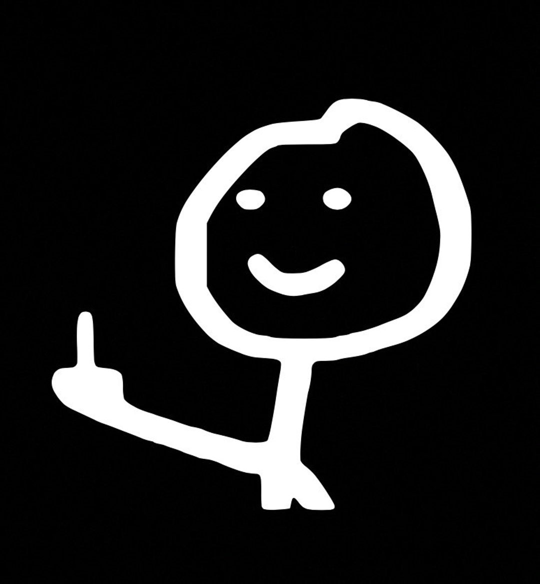 Stick Figure Middle Finger Vinyl - Etsy