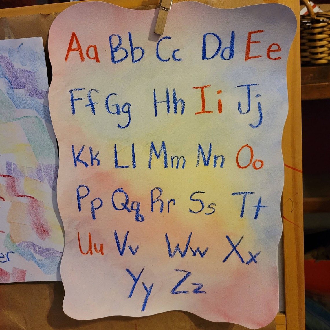 Waldorf Inspired Watercolor Alphabet Poster Abcs Homeschool - Etsy