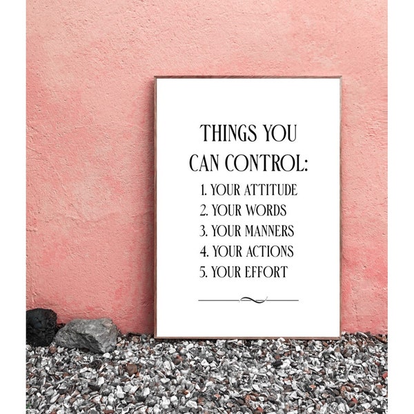 Things You Can Control Wall Art - Etsy