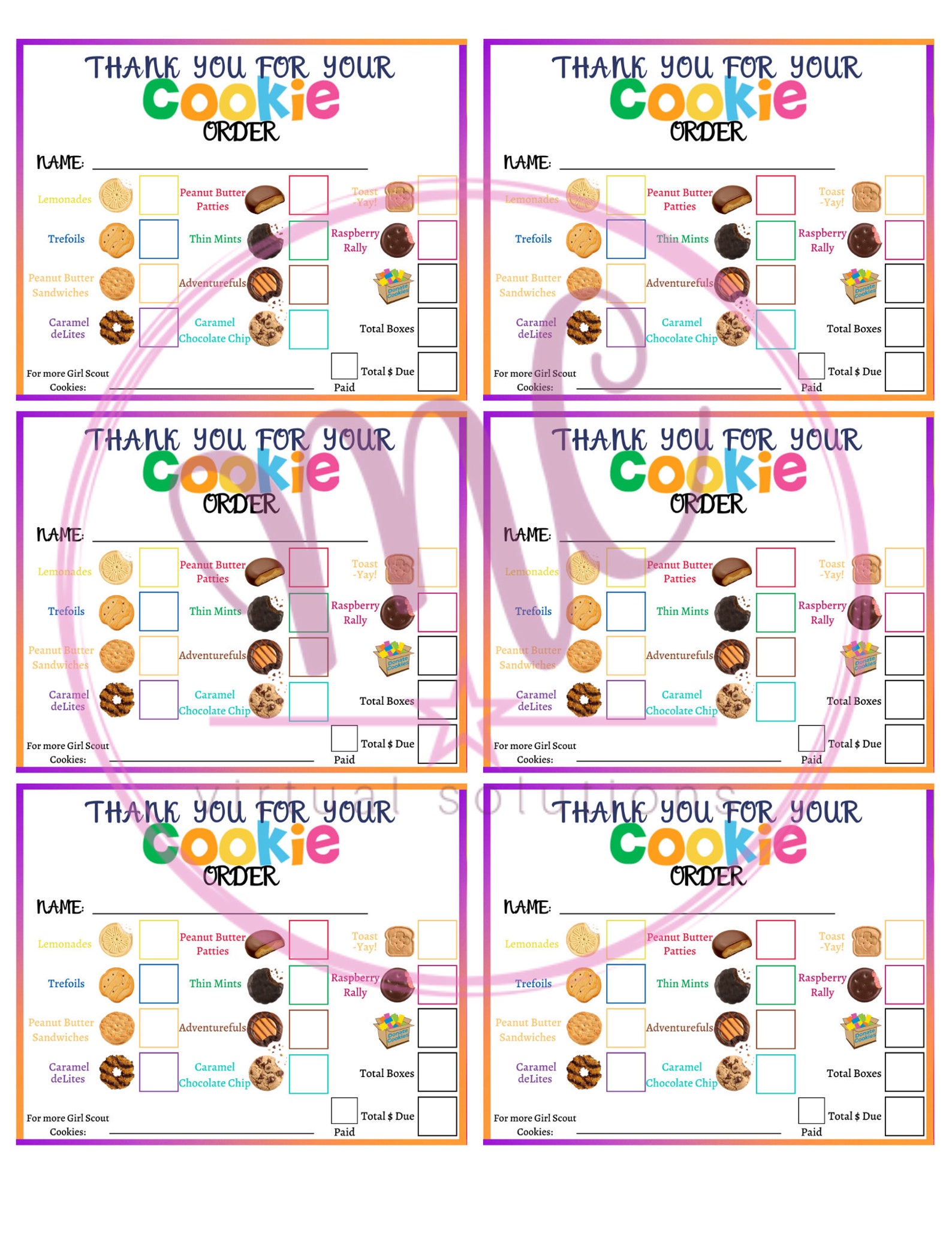 ABC Bakers - Girl Scouts Thank You for Your Girl Scout Cookie Order ...
