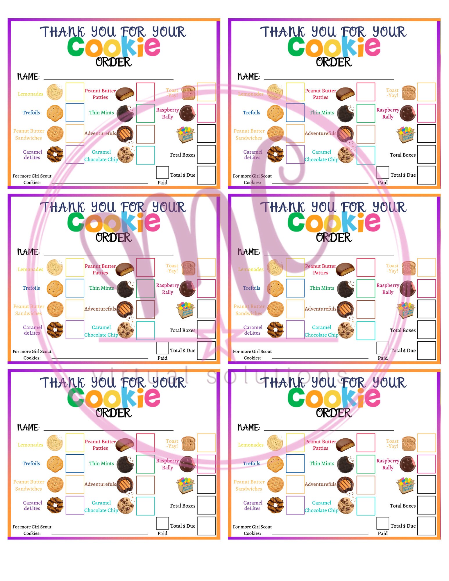 ABC Bakers - Girl Scouts Thank You for Your Girl Scout Cookie Order ...