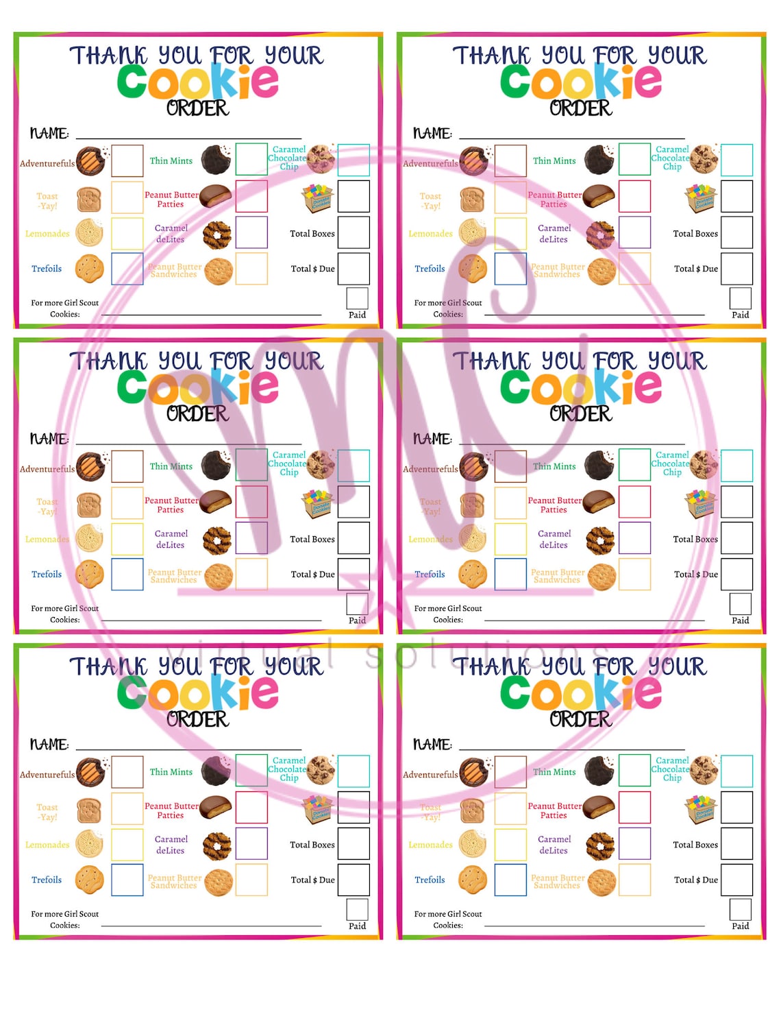 ABC Bakers Girl Scouts Thank You for Your Girl Scout Cookie - Etsy