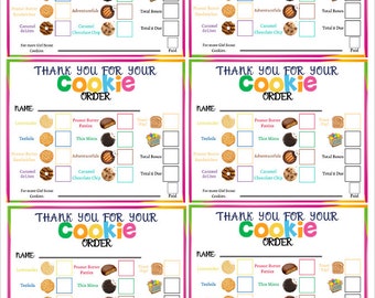 Girl Scouts Thank You for Your Girl Scout Cookie Order Receipt Slip No ...