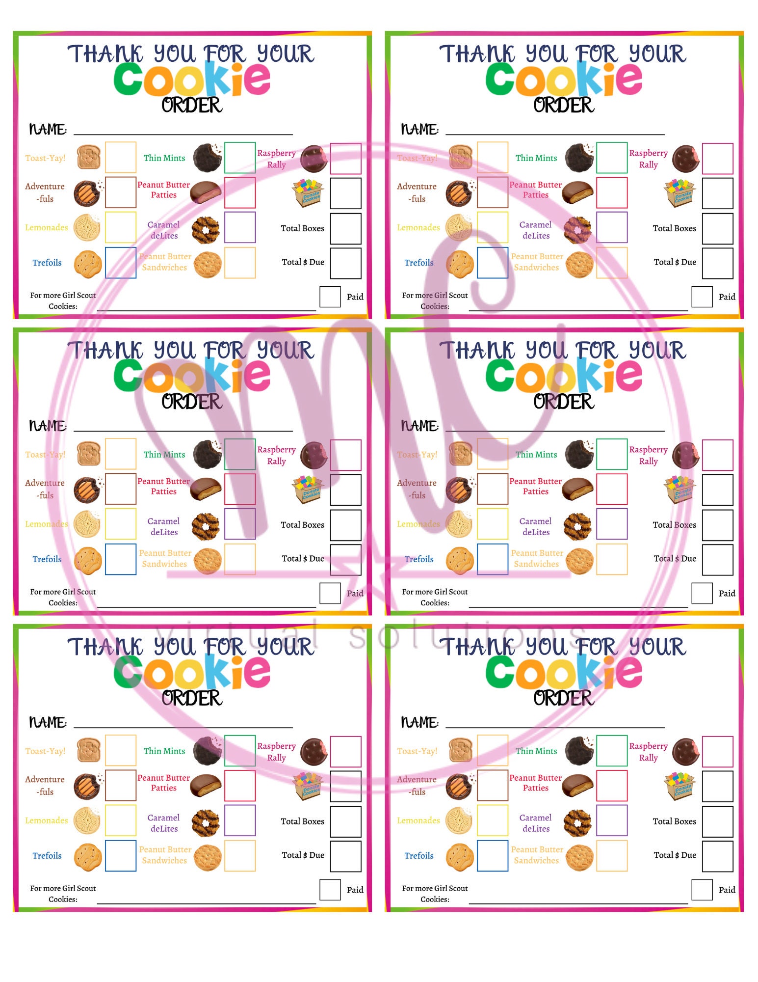 ABC Bakers - Girl Scouts Thank You for Your Girl Scout Cookie Order ...