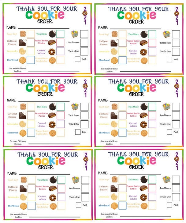 ABC Bakers Girl Scouts Thank You for Your Girl Scout Cookie | Etsy