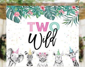 Two Wild Backdrop - Etsy