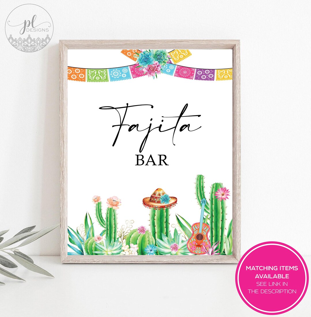 Fiesta Taco 'bout Love, Party Signs, Fajita Bar Sign, Mexican Wedding ...
