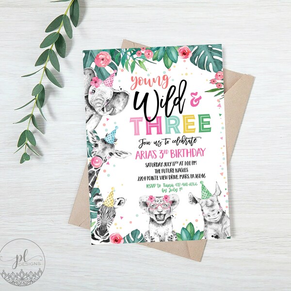 Young Wild and Three Invitations - Etsy
