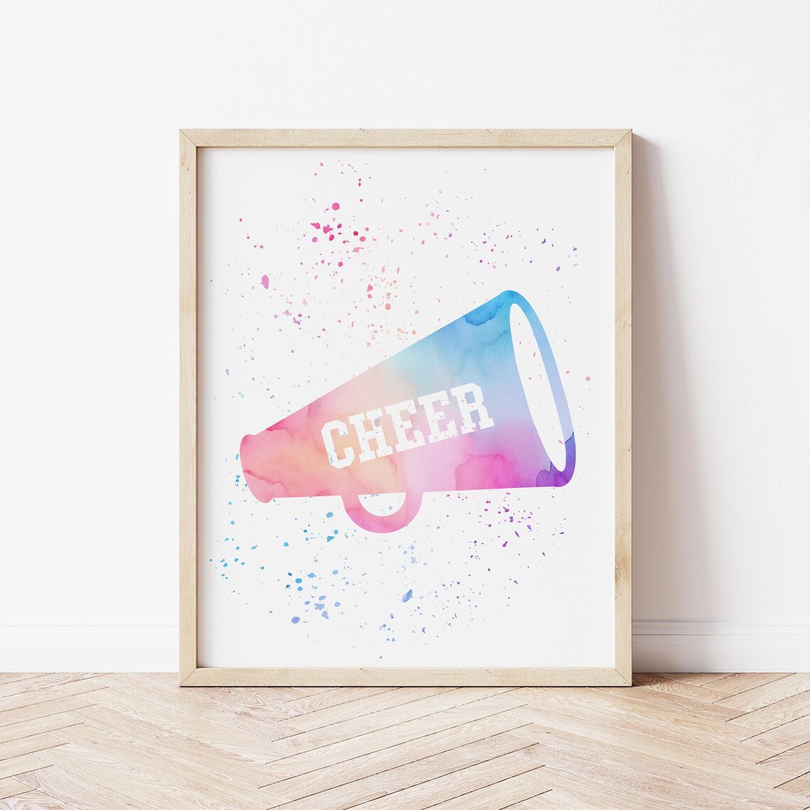 Cheerleading Wall Art, Pastel Rainbow Colored Room Decor, Playroom ...