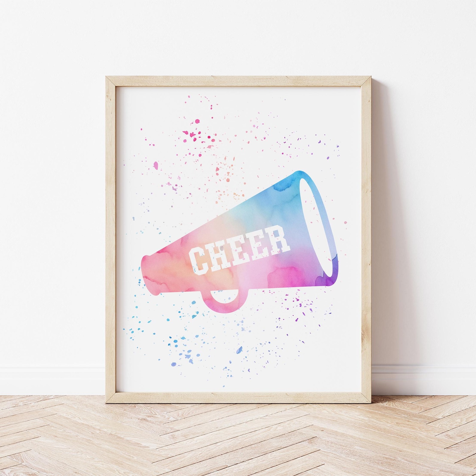 Cheerleading Wall Art, Pastel Rainbow Colored Room Decor, Playroom ...