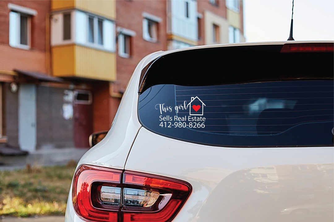 Real Estate Marketing Decal, Vinyl Decal for Real Estate Marketing ...